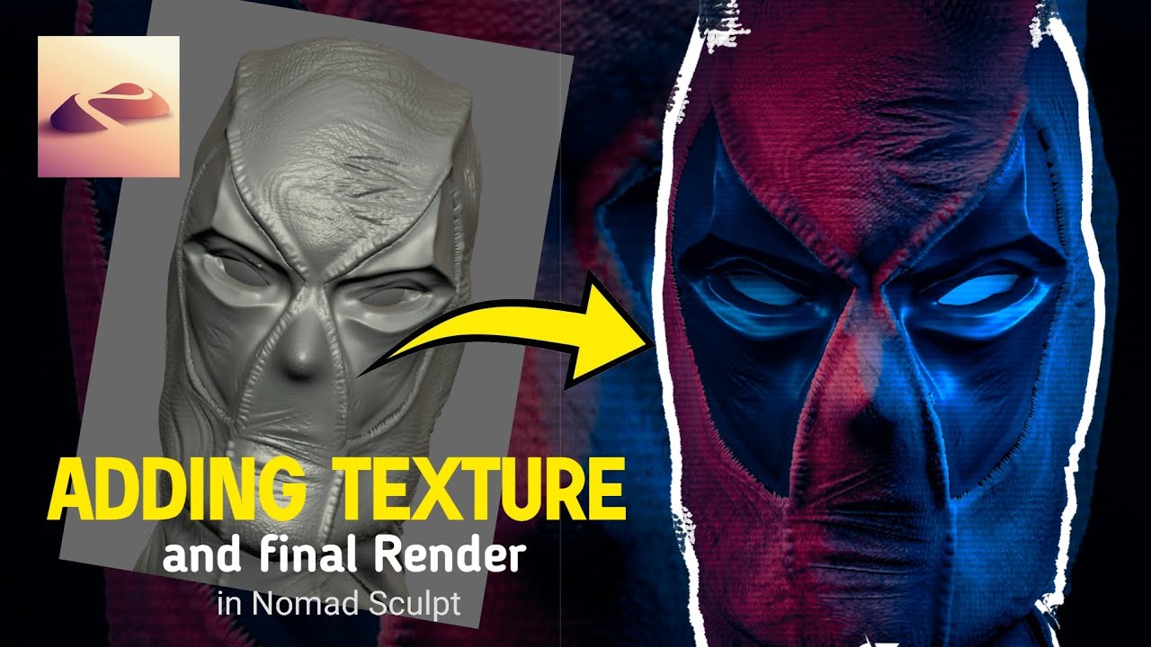 Adding Texture on Deadpool in Nomad Sculpt - YouTube