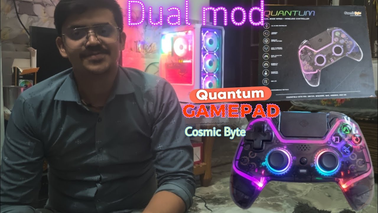 Cosmic Byte Quantum Dual Mode Controller || This Transparent RGB ...
