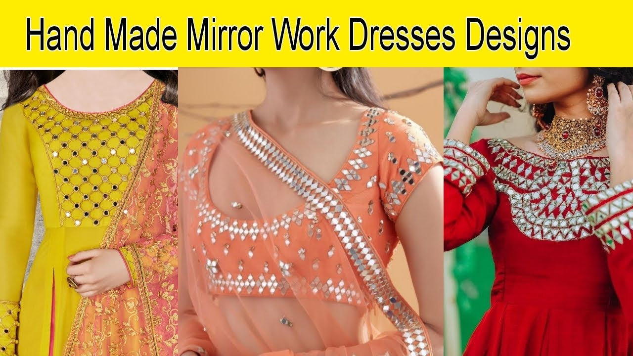 55+Top Beautiful Hand Made Mirror Work Dresses Designs//Latest ...