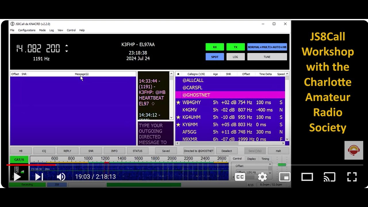 CARS JS8Call Workshop - YouTube
