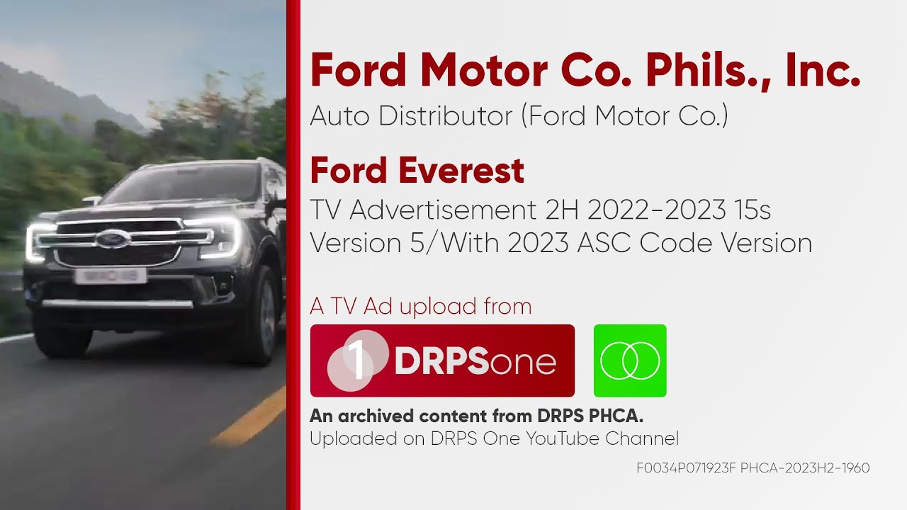 Ford Everest (2022 Model) TV Ad 2H 2022-2023 15s (Philippines, Version ...