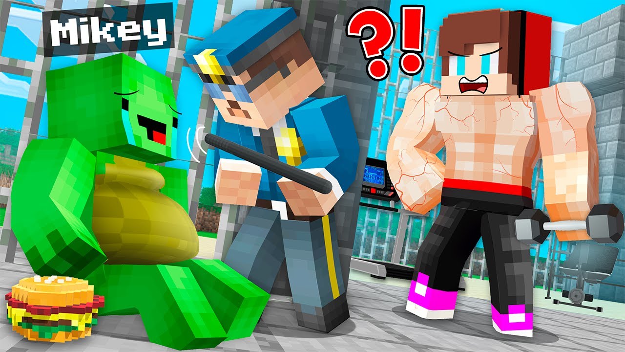 How FAT MIKEY and STRONG JJ Escape from Prison - Maizen Minecraft ...