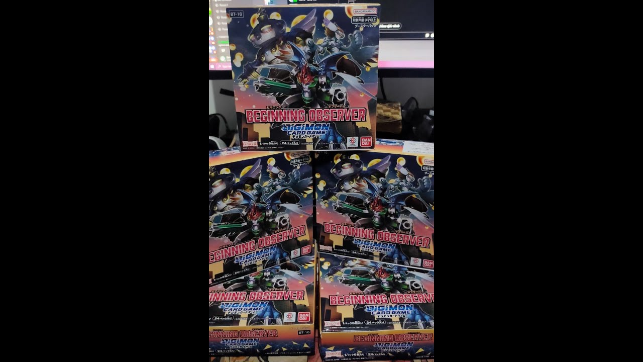 Unboxing DIGIMON CARD GAME BT16 BEGINNING OBSERVER Booster Box - YouTube