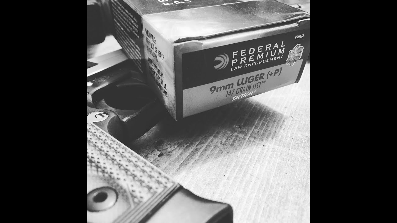 9x19mm, 147gr JHP +P, Federal HST (P9HST4) Velocity Test - YouTube