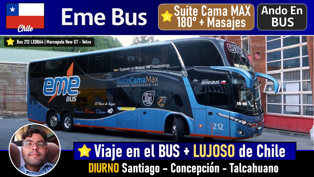 Viaje EME BUS 180° SUITE CAMA MASAJES, Santiago - Talcahuano en bus ...