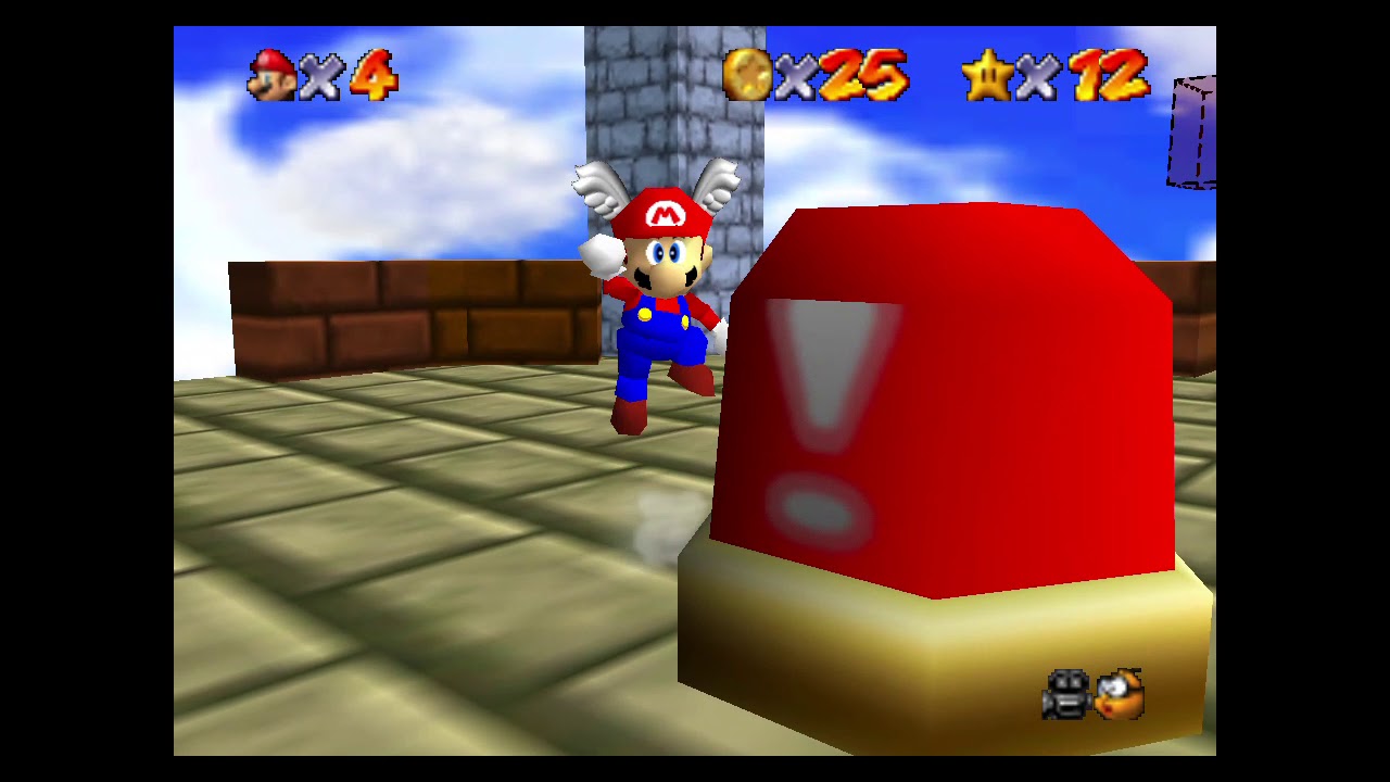 Super Mario 64 100% Walkthrough Part 13 - Tower Of The Wing Cap and ...