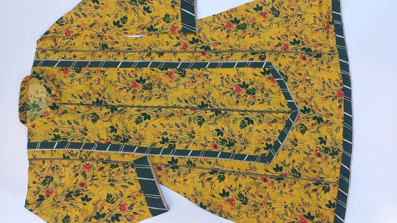 Center Fancy Fabric patti frock design making/Handmade Fashion Patti ...