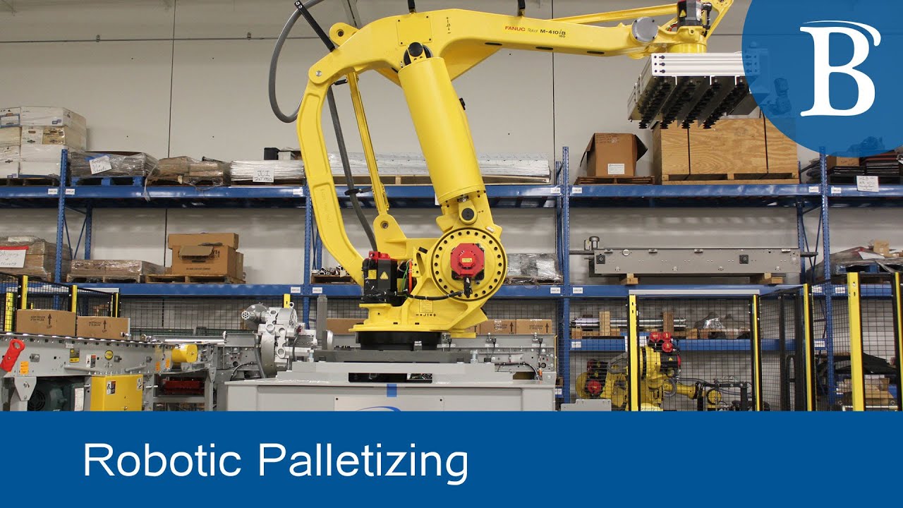 Dual Robotic Palletizer by Bastian Solutions - YouTube