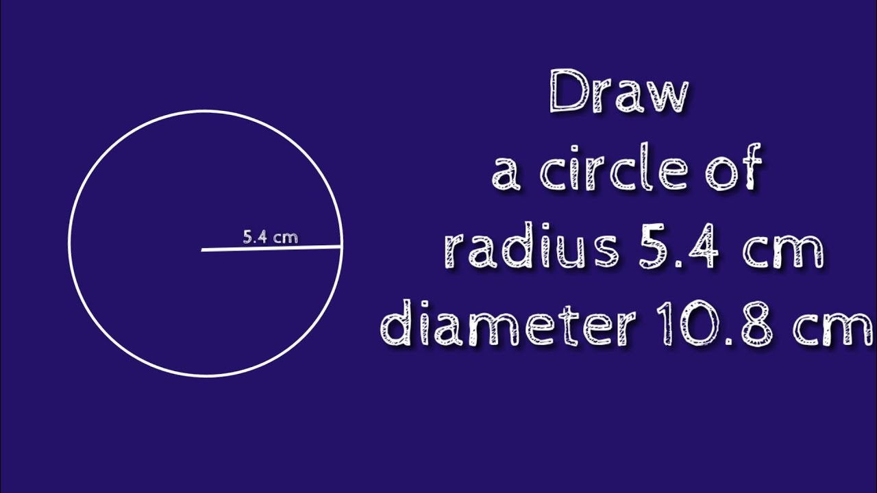 How to draw a circle of radius 5.4 cm using compass. shsirclasses ...