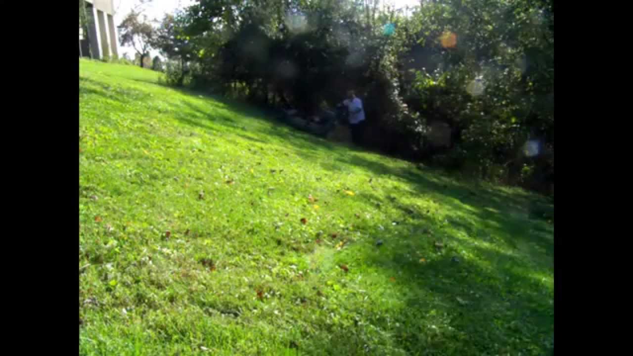 Lawn 344 Lots of Side Hill Mowing,Mower Drifting and Great Music - YouTube