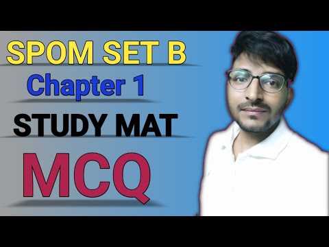 CA Final SPOM SET B Chapter 1 MCQ | STUDY MAT SET B SPOM MCQ | CA FINAL Bro - YouTube