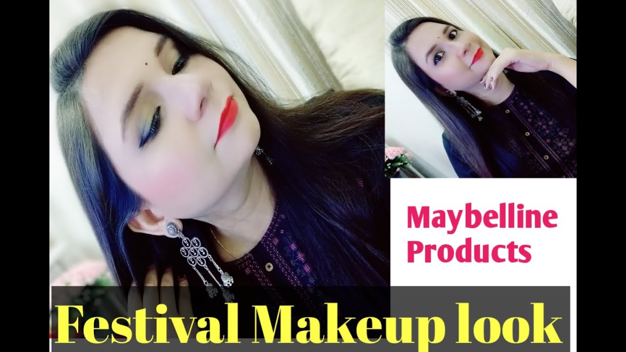 ♥️ Maybelline One Brand Makeup look💄👁️ ll Easy makeup for beginners ll ...