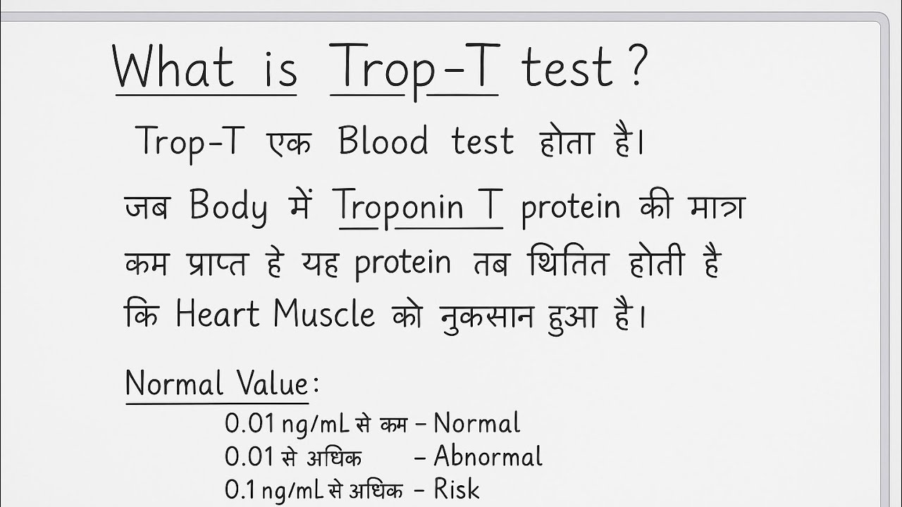 Trop i test heart Attack trop -t - YouTube