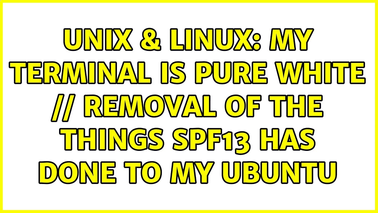 Unix & Linux: My terminal is pure white // removal of the things spf13 ...