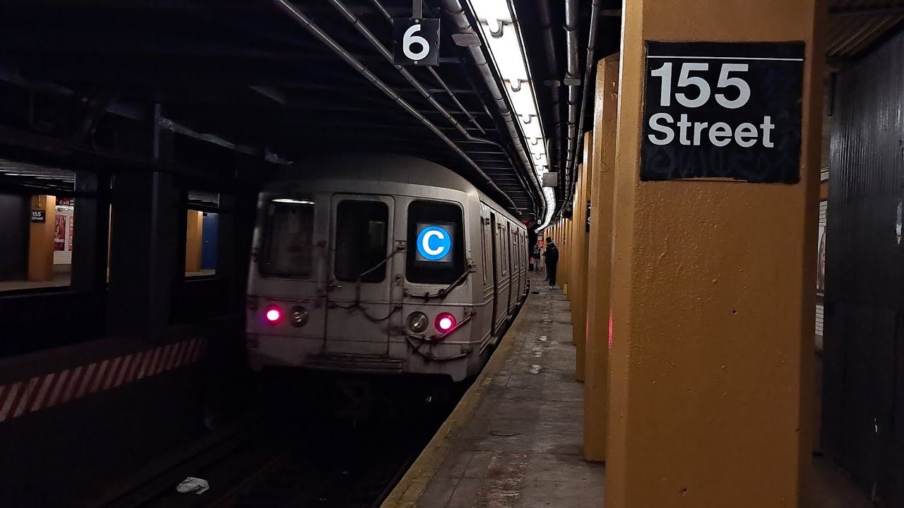 MTA: C trains to 205 St (Concourse line) - YouTube