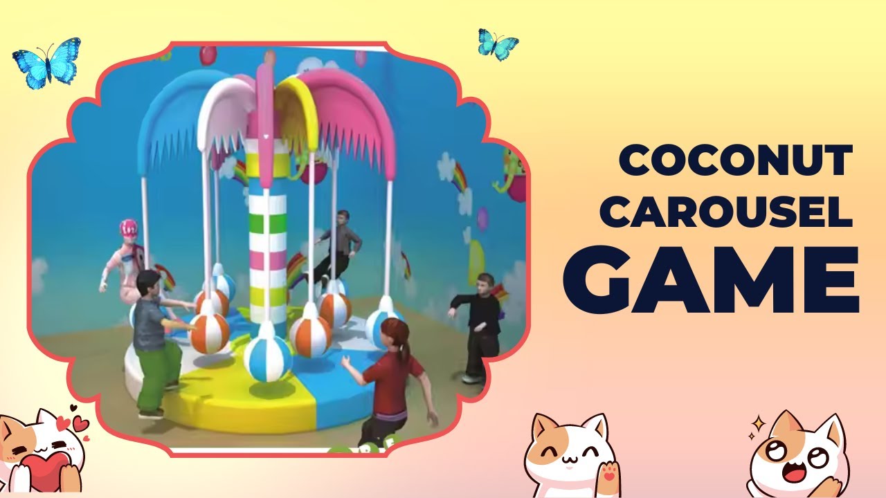 Coconut Tree Carousel For Kids #schooldecor #indoorplayarea # ...