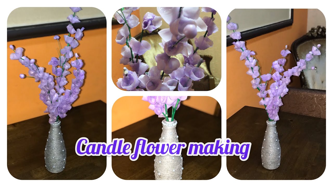 Candle Flower Making|Wax Flower Making - YouTube