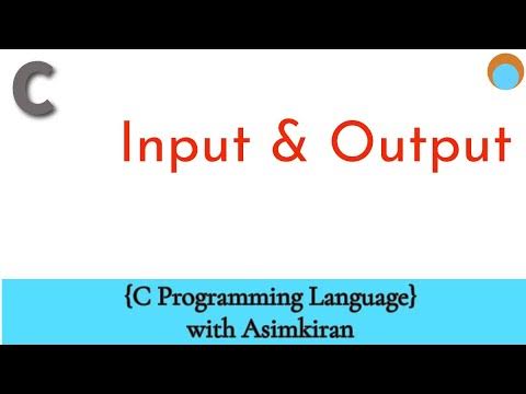 C Prog (L1.3) Input & Output - YouTube