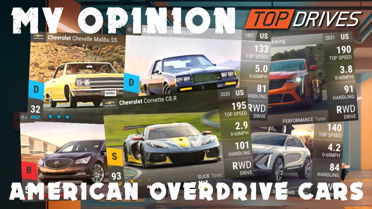My Opinion on the Top Drives American Overdrive Cars - YouTube