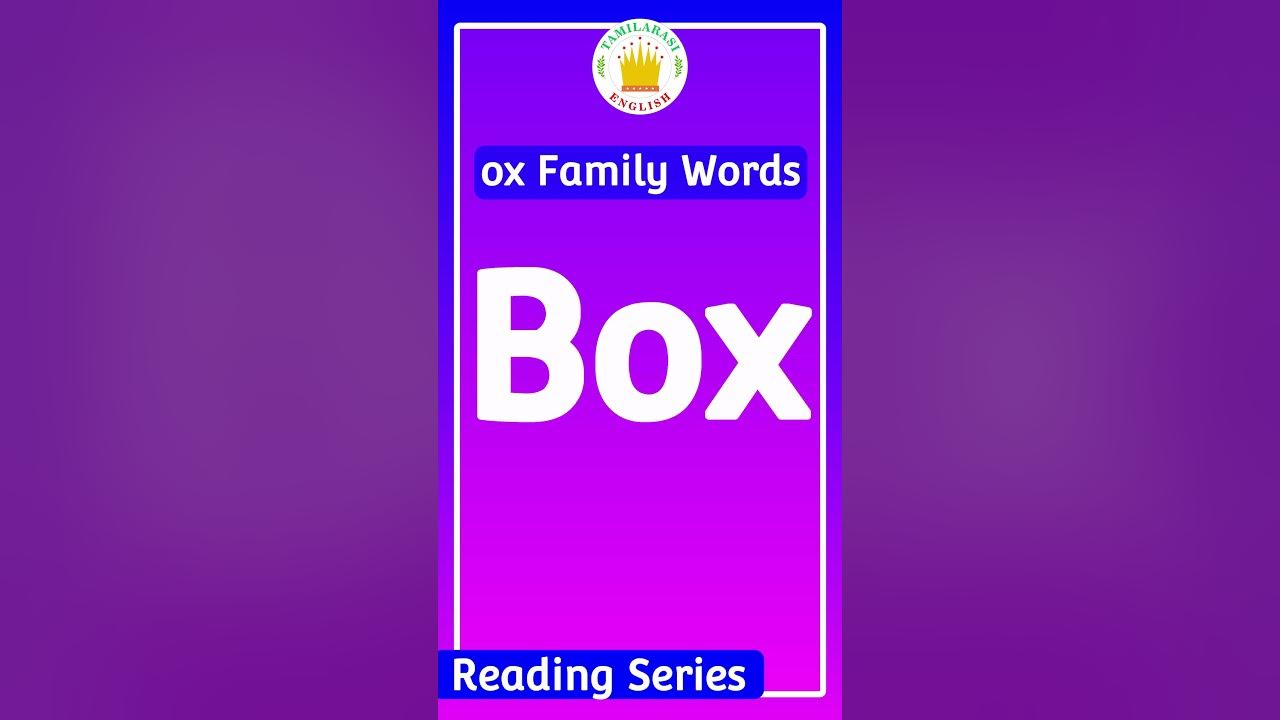 ox Word Family | English Reading Practice for kids |Tamilarasi English ...
