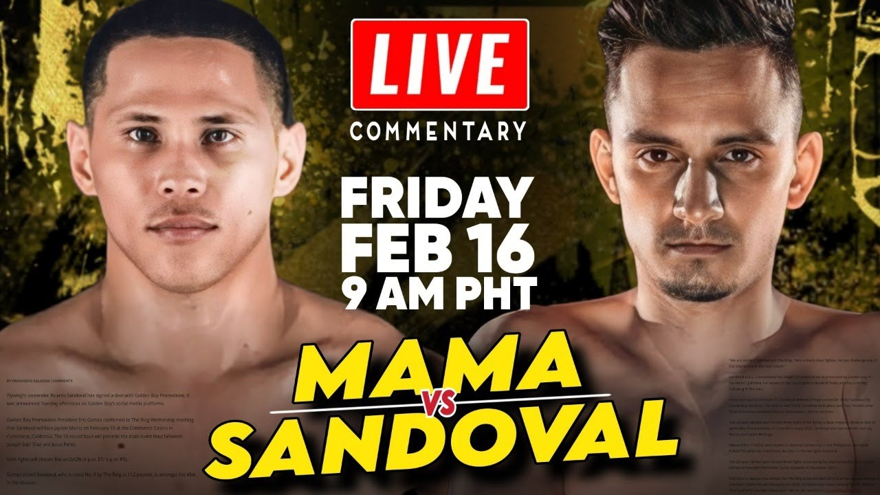 🔴LIVE Jayson Mama vs Ricardo Sandoval Full Fight Commentary | Flyweight ...
