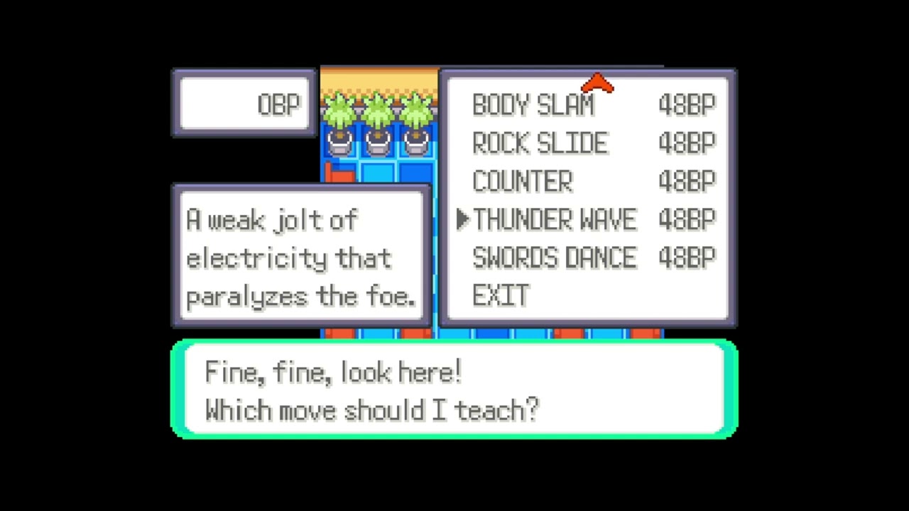 How to get Thunder Wave in Pokemon Emerald - YouTube