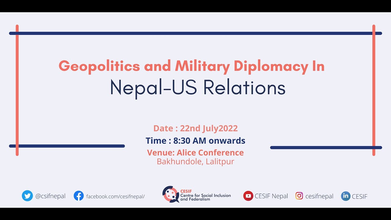 Nepal-US Relations in a Geopolitical Context - YouTube