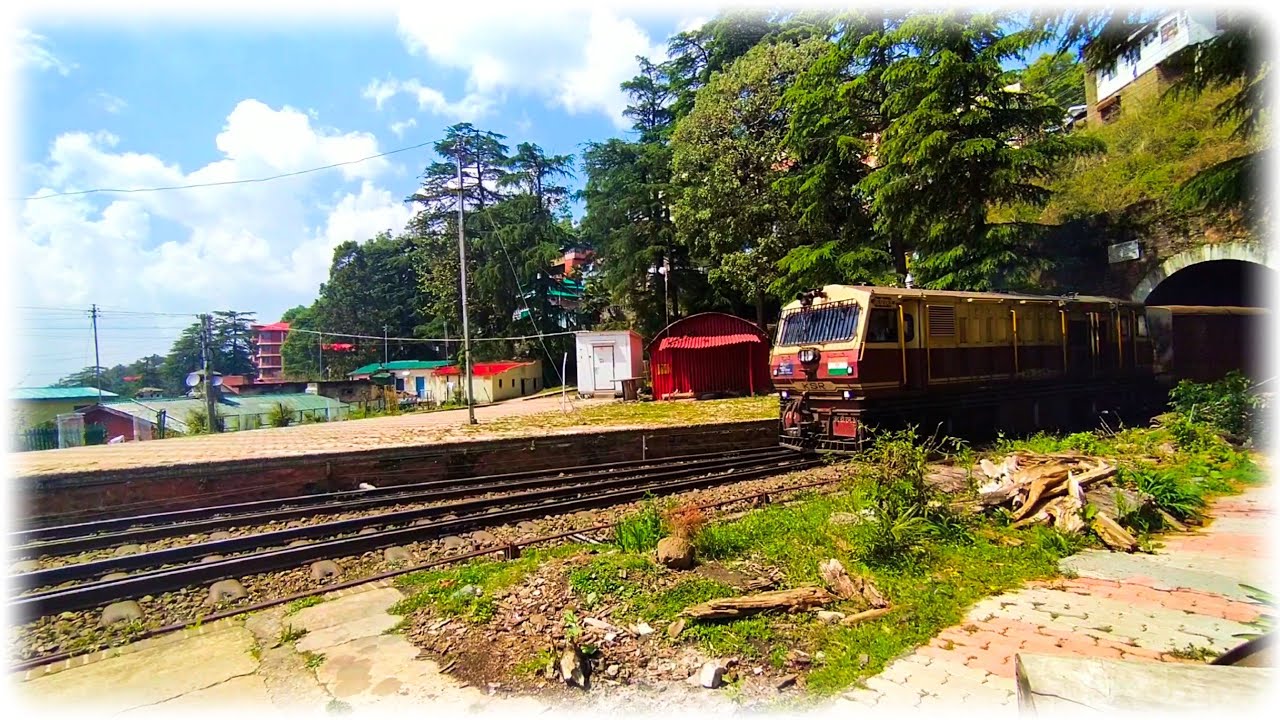 Kalka Shimla Toy Train Emerges from the Enchanting Tunnel at Summer ...