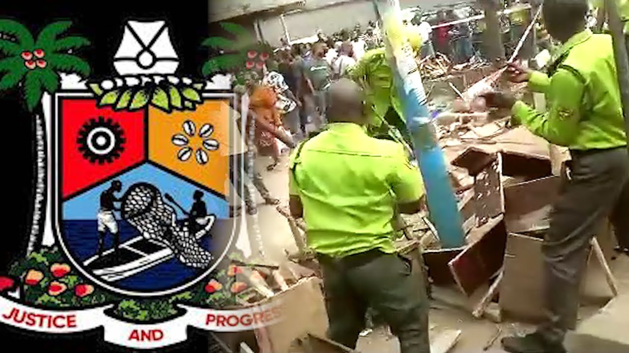JUST IN: LAGOS STATE TASK FORCE CHASE STREET TRADERS AWAY FROM ROAD IN ...