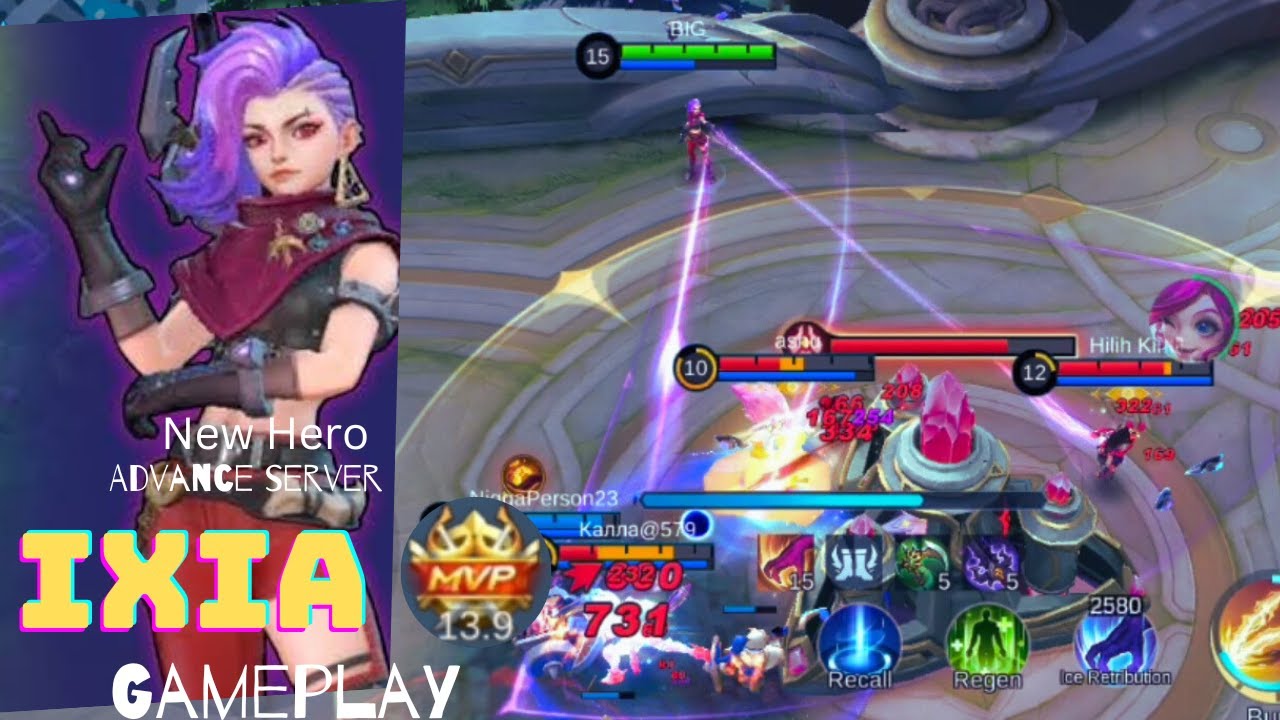 Gameplay Hero Baru IXIA Marksman dengan skill terlengkap di Mobile ...