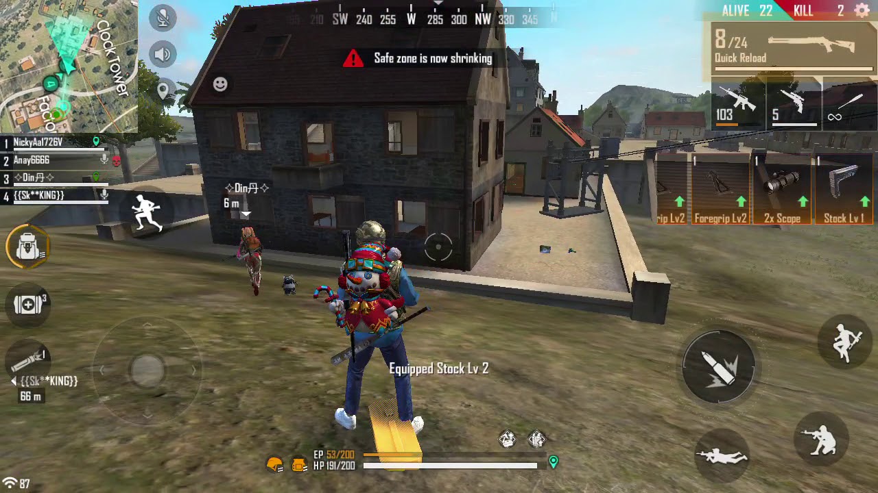 free fire winner with 5 kills - YouTube