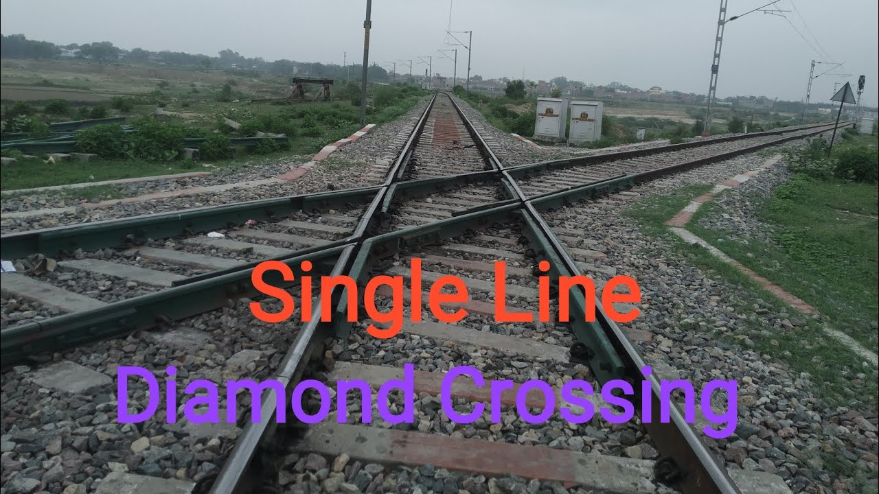 Rare Single Line Diamond crossing of Indian Railways with fantastic ...