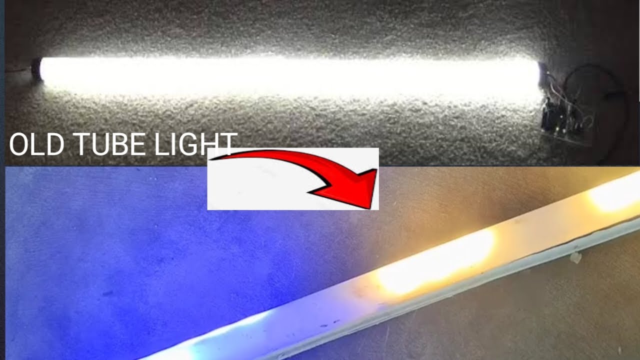 Old Tube light convert to aquarium colour light 🕯️ - YouTube