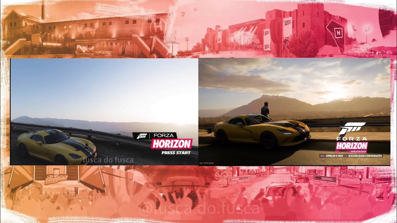 Forza Horizon 1 start menu side by side comparison between mine and ...