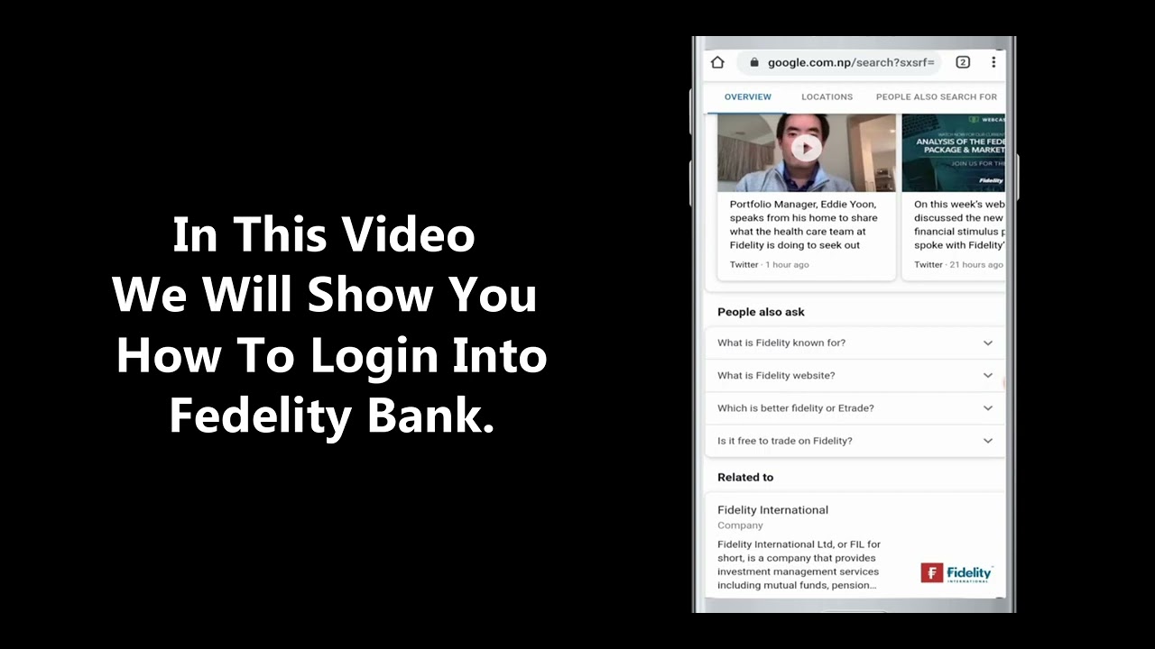 How To Login Into Fidelity Bank In 1 Minute - YouTube