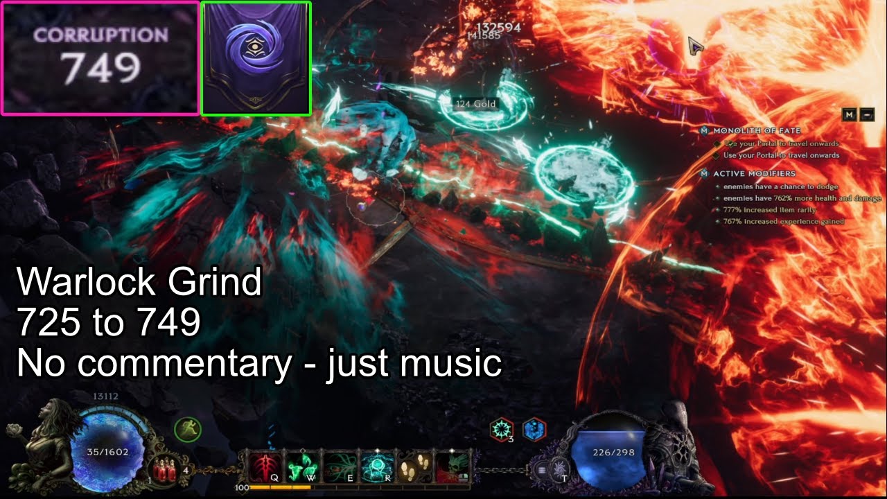 [CoF] Warlock 700+ corruption, 30 minutes of grind and trance music ...
