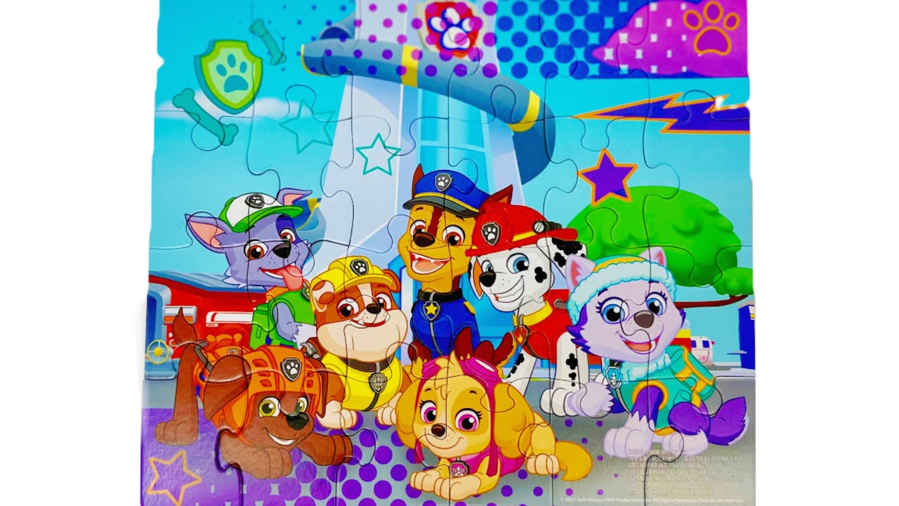 Paw Patrol Puzzle for Kids | Learn Colors and Create a Colorful Puzzle ...