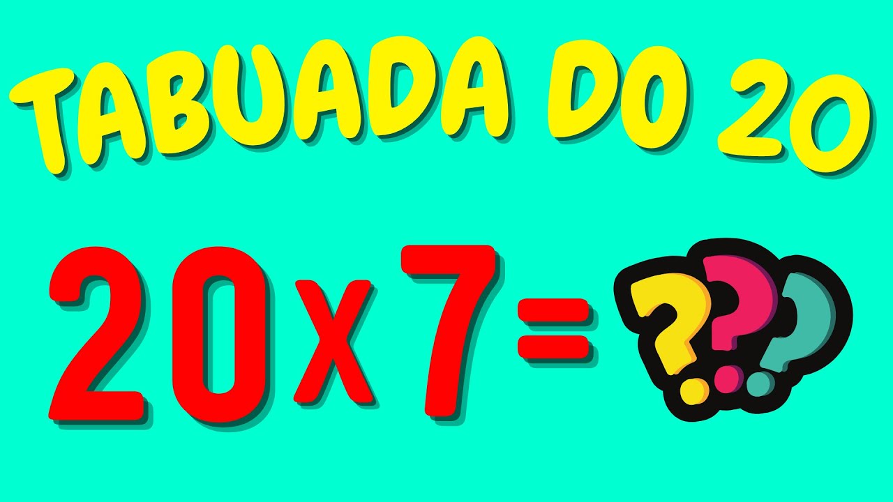 Tabuada Do 20 Até O 30 - REVOEDUCA