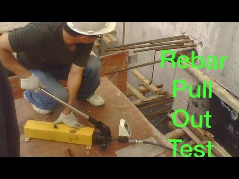 Rebar pull out test - YouTube