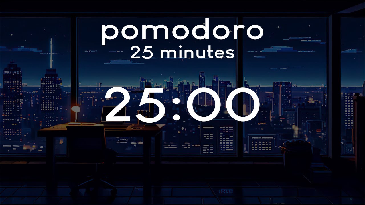 25 min. Pomodoro Timer - Deep Focus, Relaxing Music, Timer For Study ...