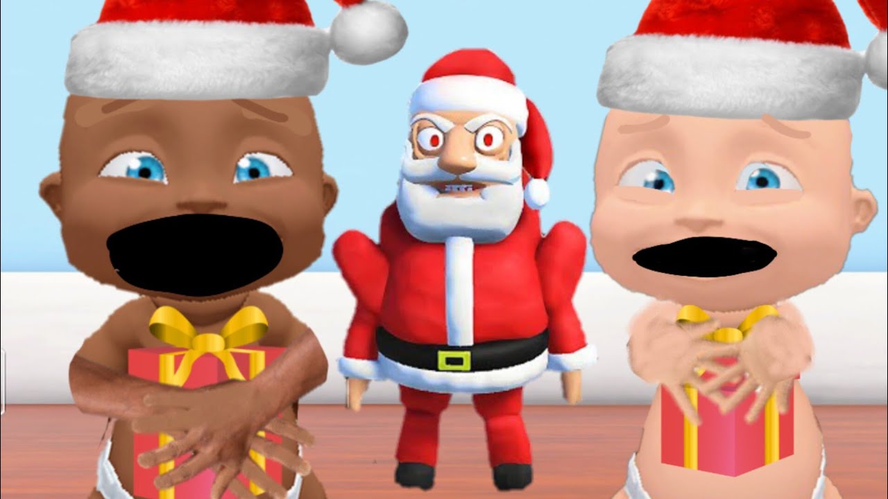 BABIES ESCAPE EVIL SANTA ON CHRISTMAS DAY - YouTube