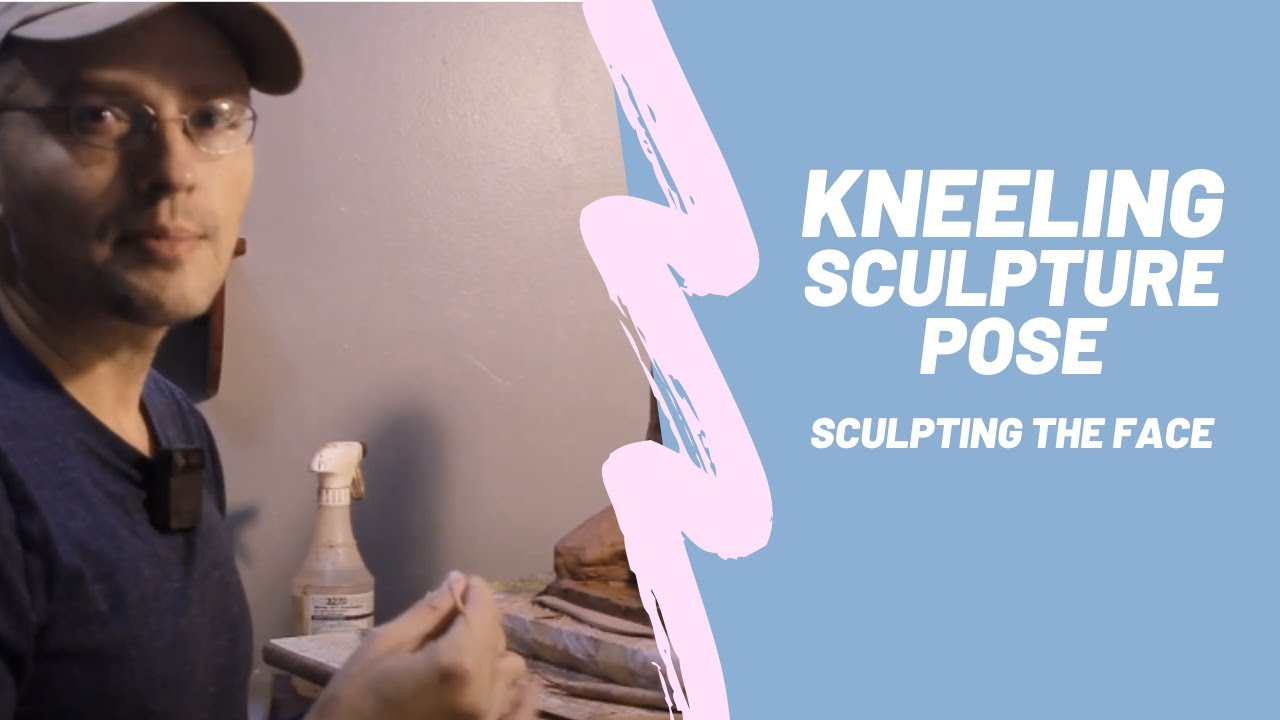 Sculpting a kneeling female in water clay: The Face - YouTube