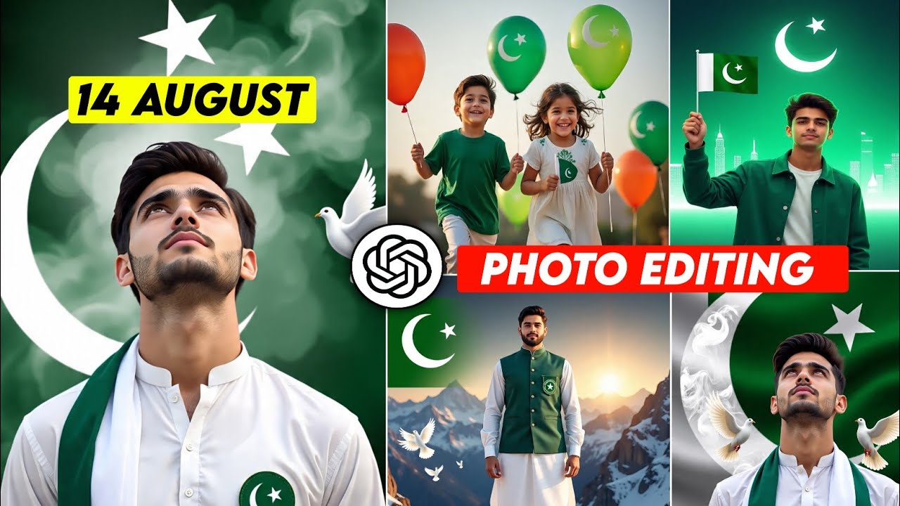 14 August Pakistan Photo Editing | ChatGPT AI Prompt Edit - YouTube