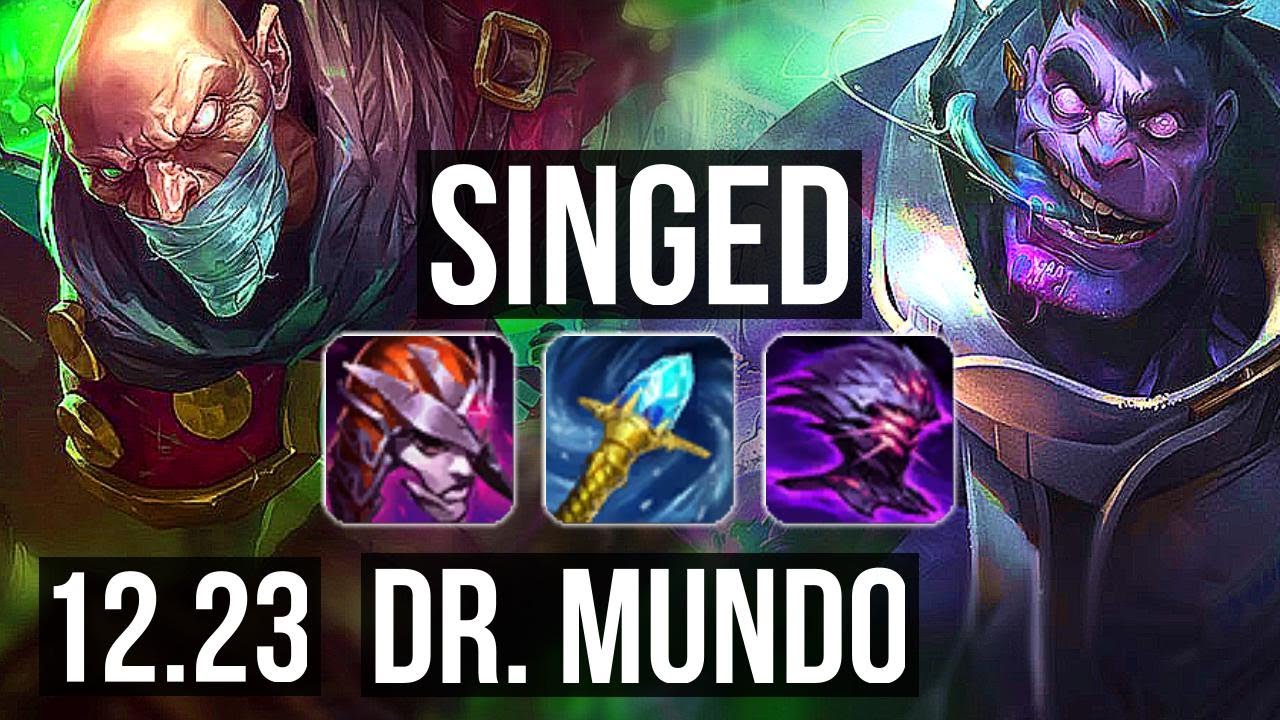 SINGED vs DR. MUNDO (TOP) | Rank 3 Singed, 3.7M mastery, 1400+ games ...