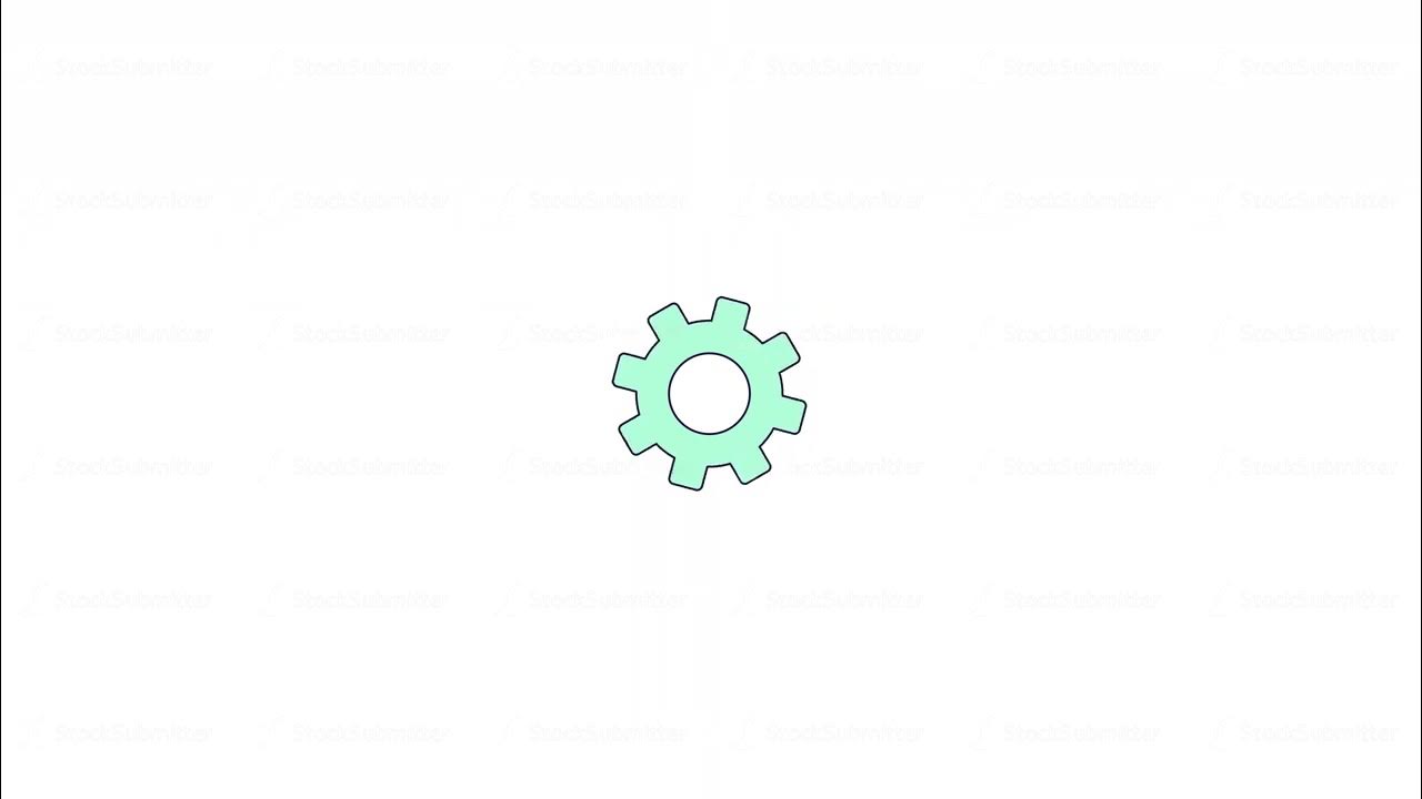 Cog rotating line 2D object animation - YouTube