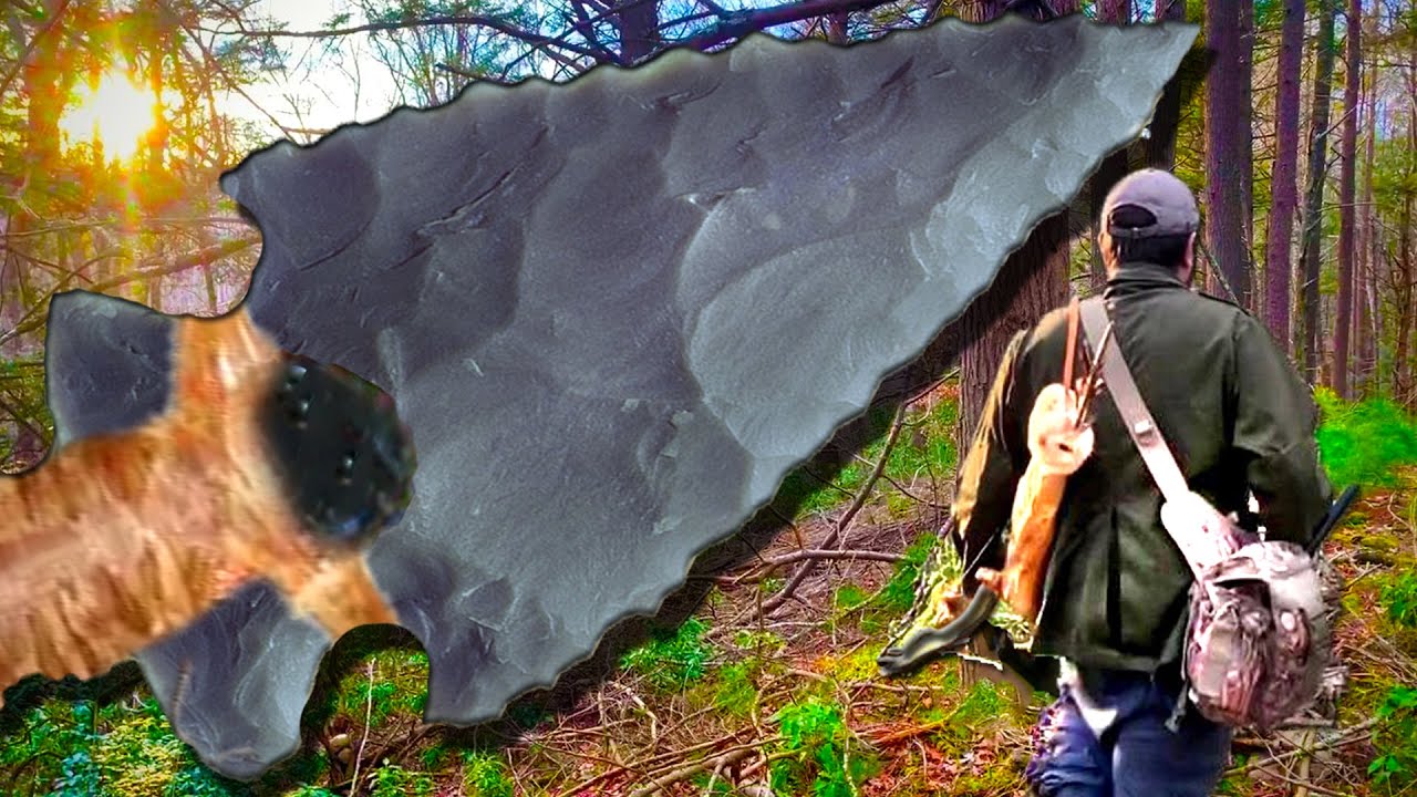Flint Knapping Arrowheads for Hunting! (Thin Normanskill Chert) - YouTube