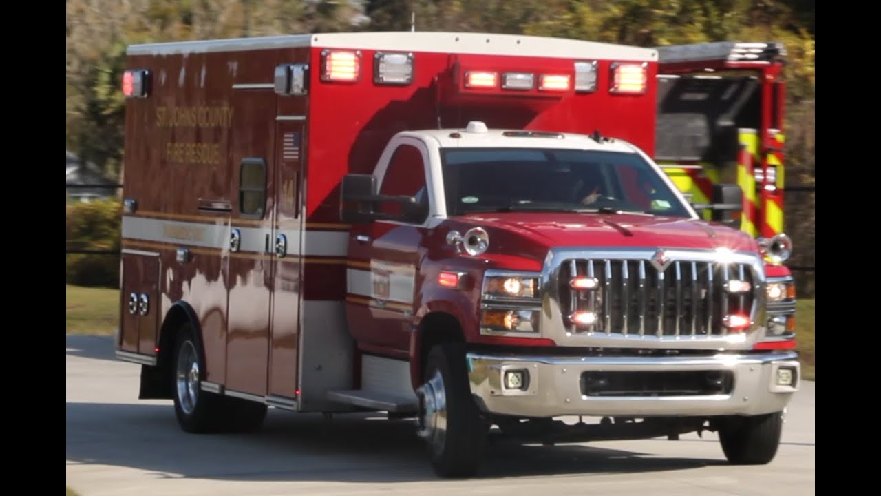St Johns County Fire Rescue | Rescue 14 | Responding - YouTube