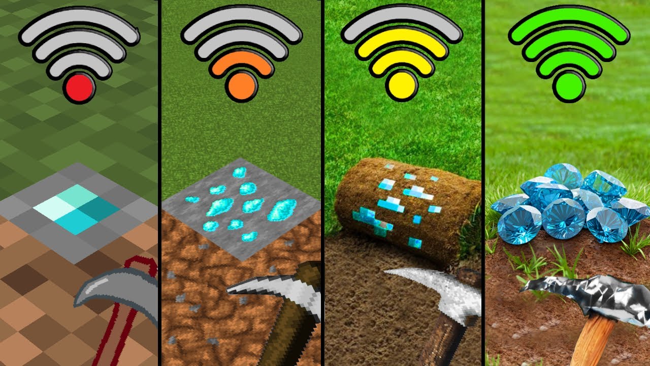 physics with different Wi-Fi in Minecraft - YouTube