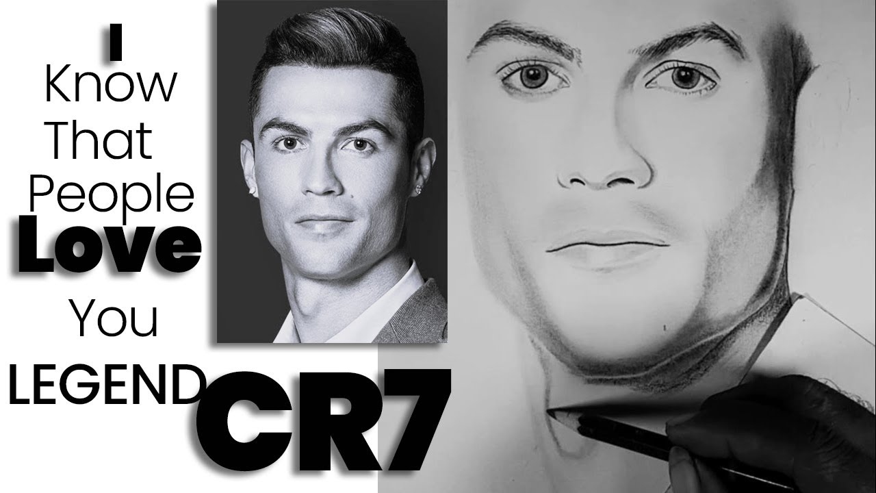 Sketch of Cristiano Ronaldo | Realistic Pencil Sketch of CR7 #cr7 # ...