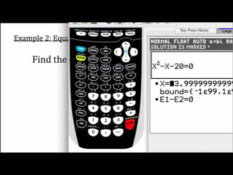 How to use the Algebra Solver on the TI 84 Plus YouTube - YouTube